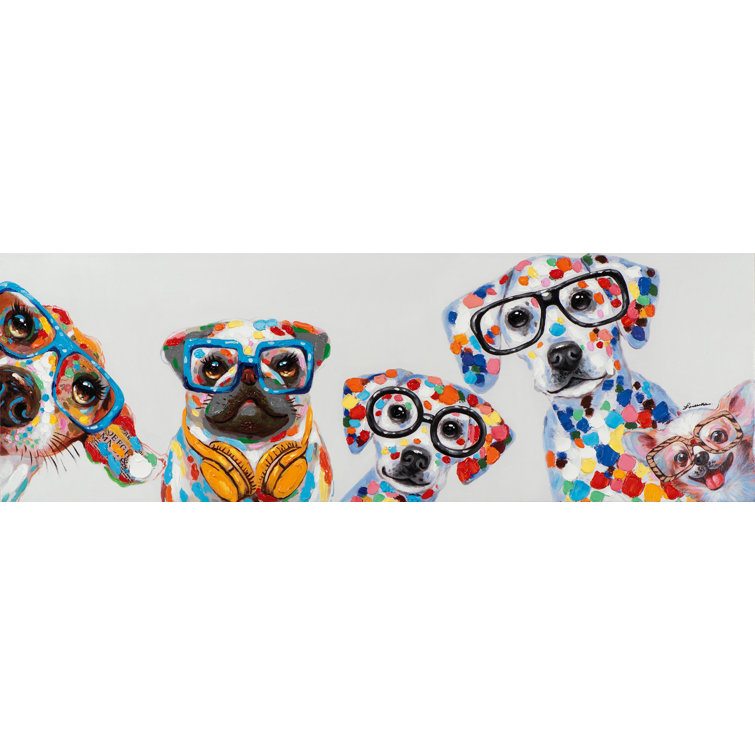 Maturi Sweet Dog Gang Painting Print on Canvas | Wayfair.co.uk