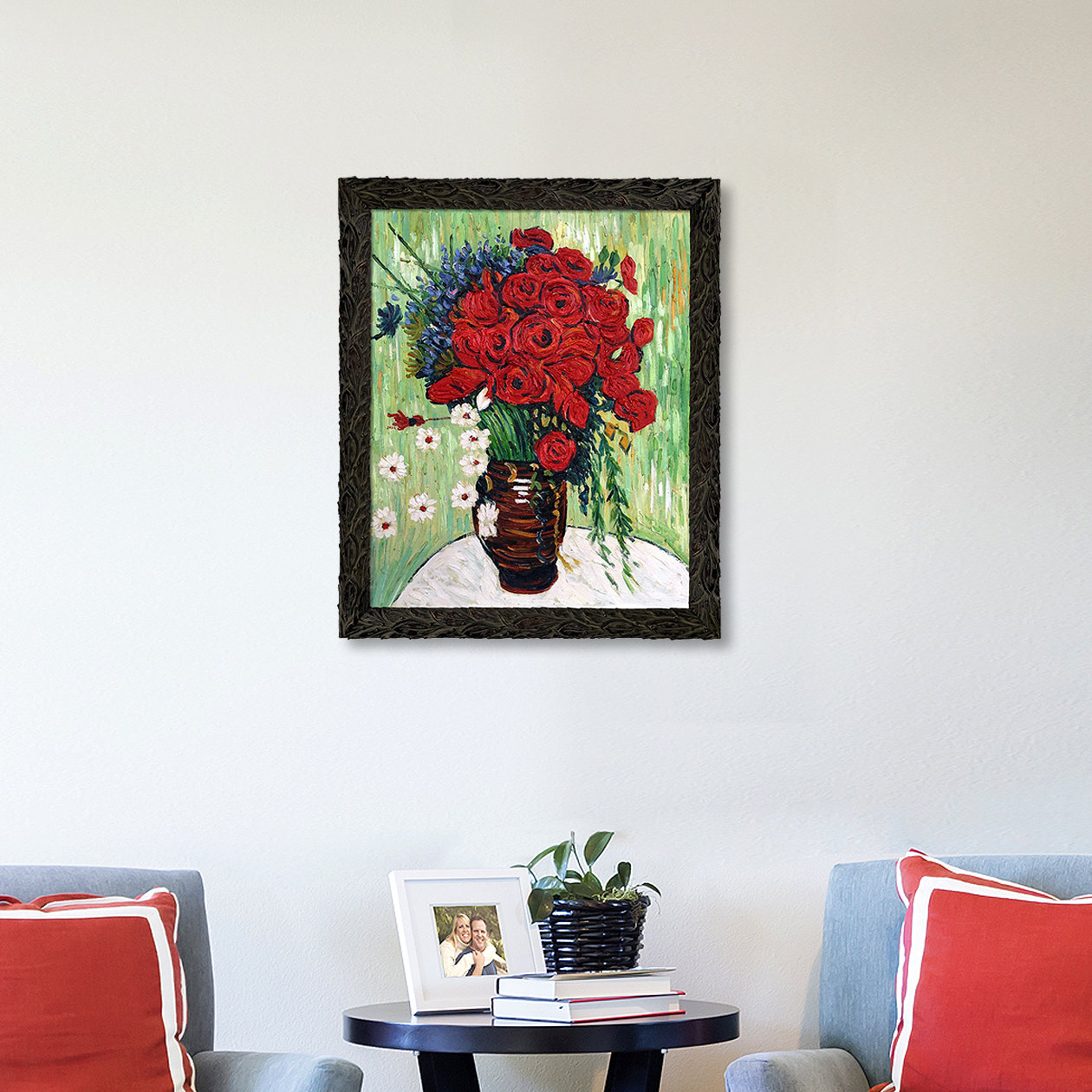 Vault W Artwork Vase with Daisies and Poppies by Vincent Van Gogh ...