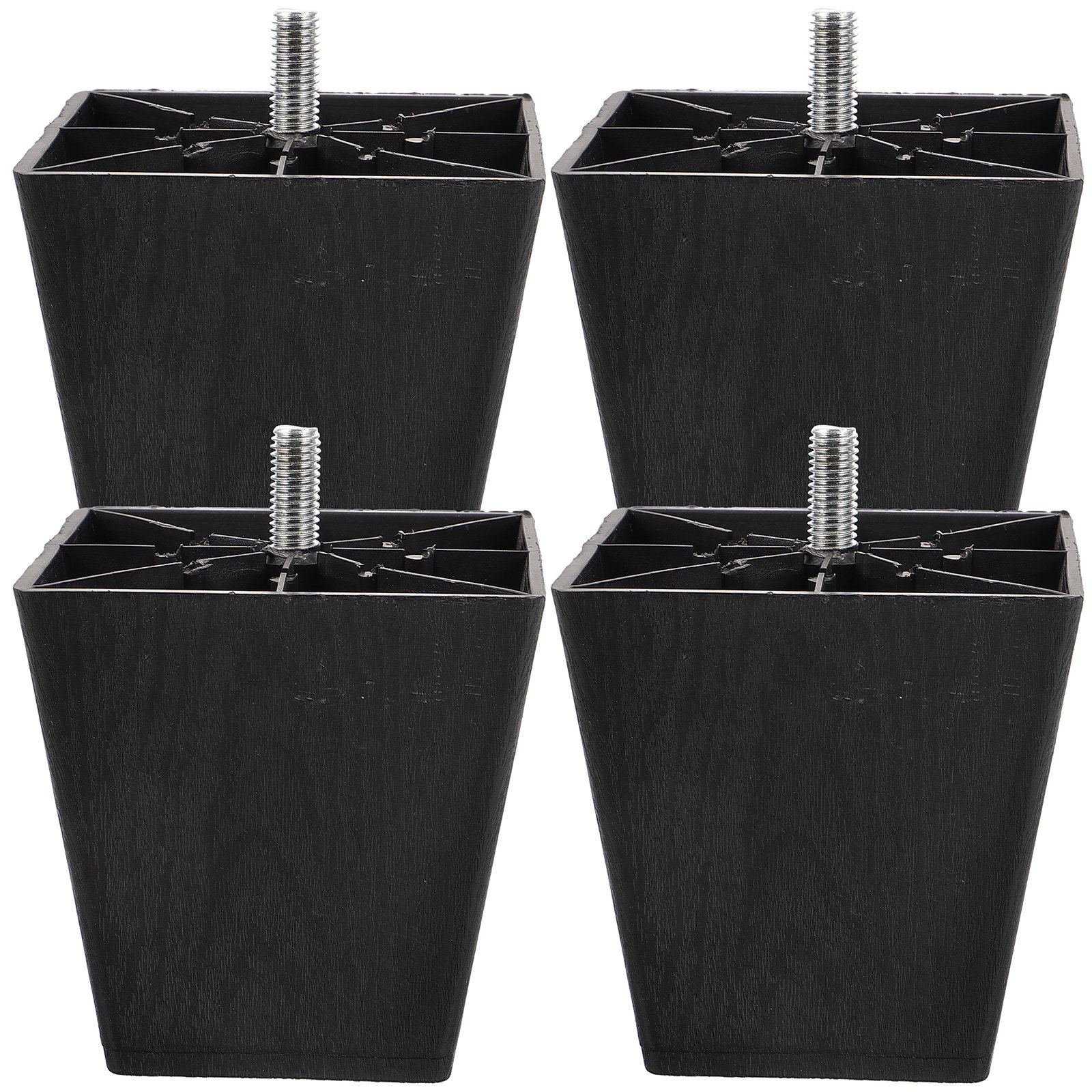 Ebern Designs 4 Pcs Plastic Furniture Heightened Legs Square Couch Legs ...