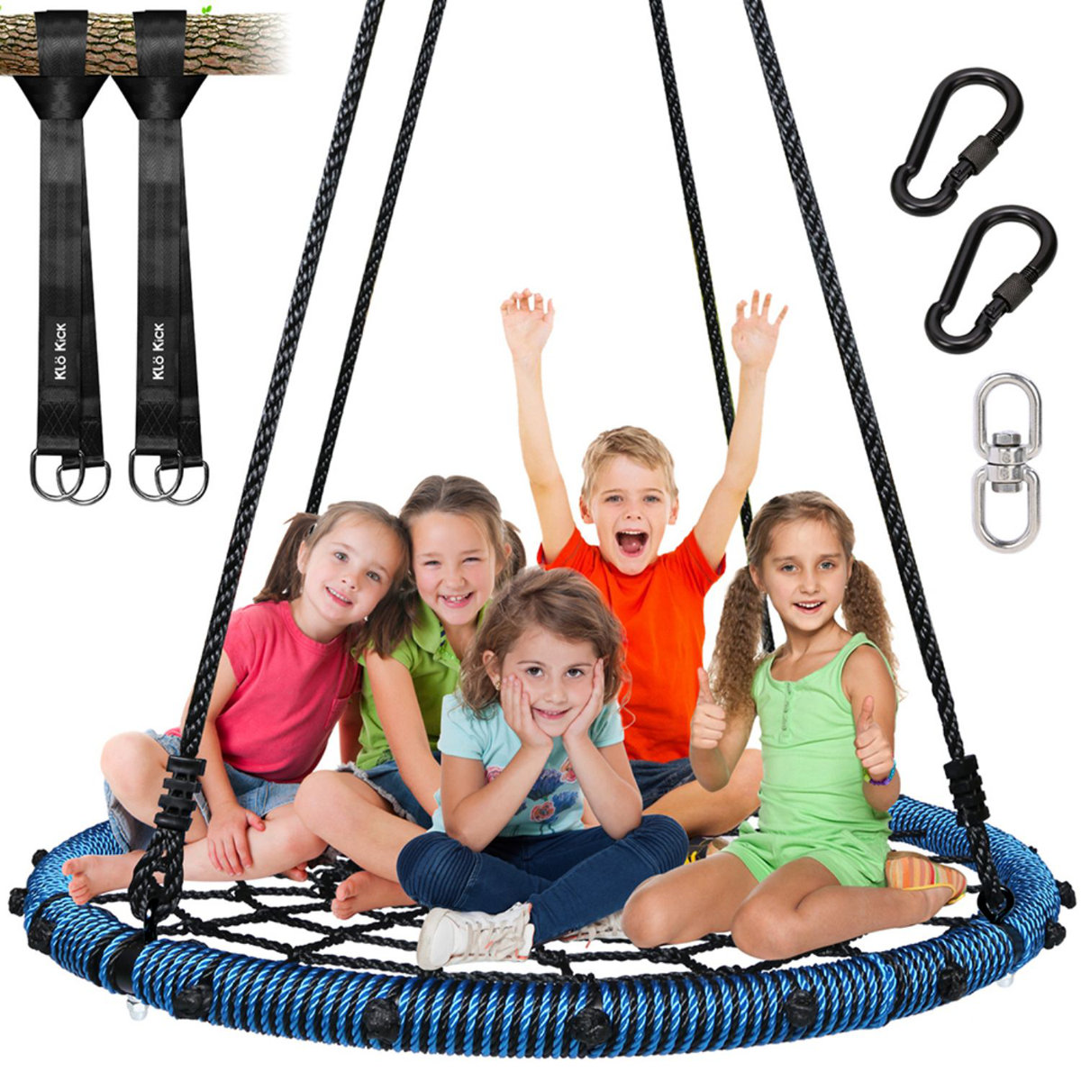 Klo Kick 750lbs Spider Web Tree Swing 45 inch with Swivel & Reviews ...
