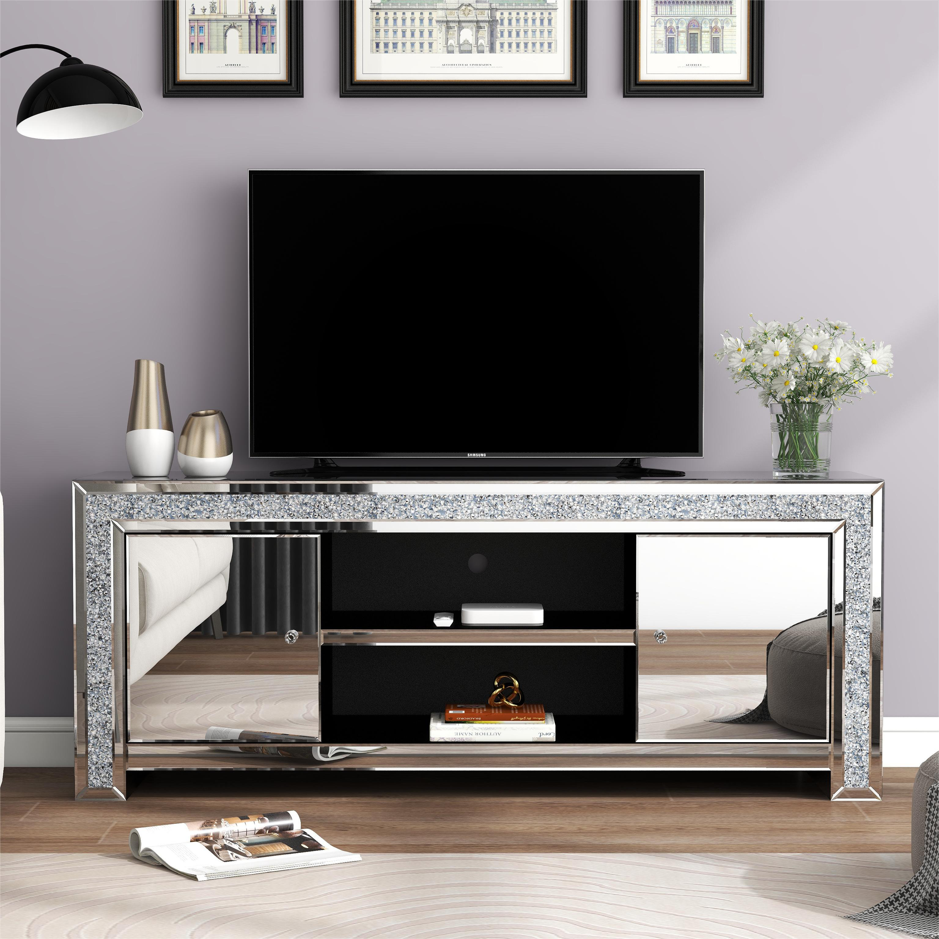 Everly Quinn Amla 59" Media Console & Reviews - Wayfair Canada