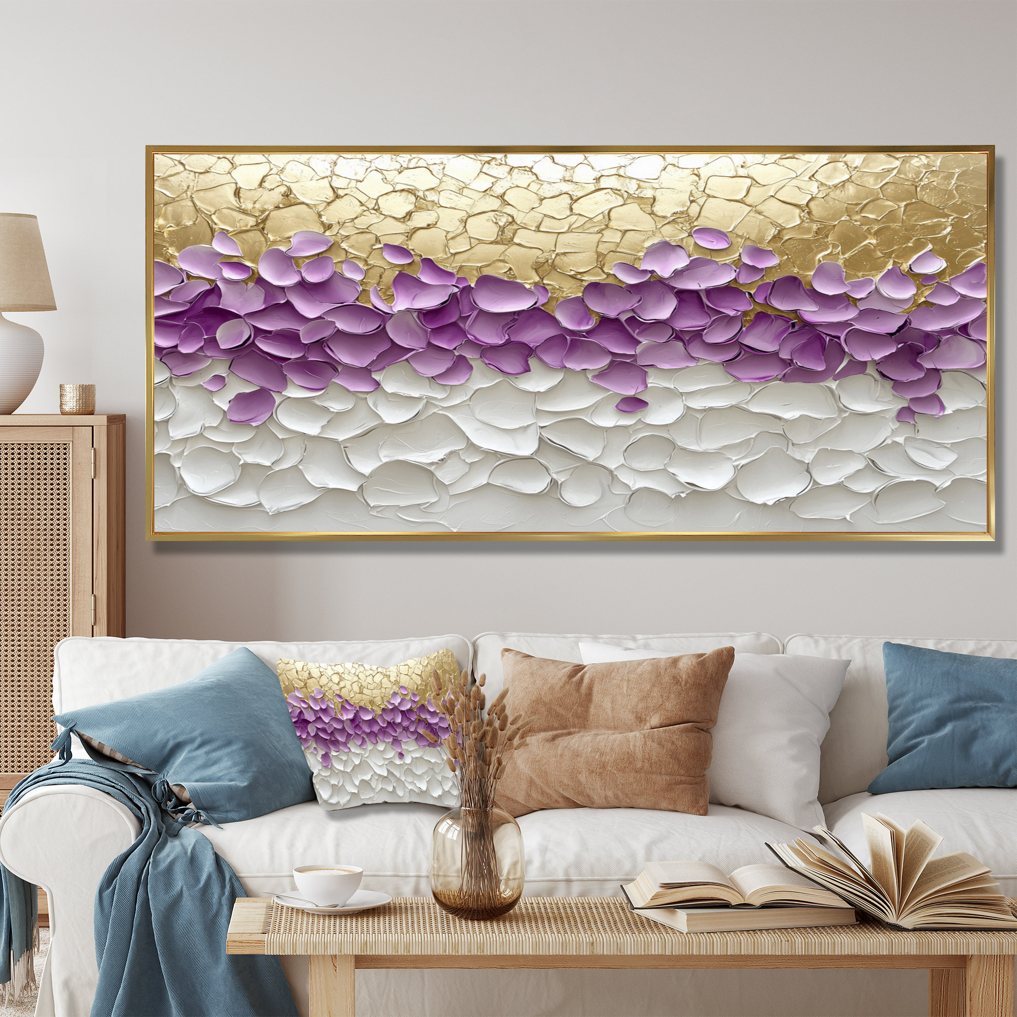 Mercer41 Salomon Fragmented Lavender And Golden Petals In The Wind ...