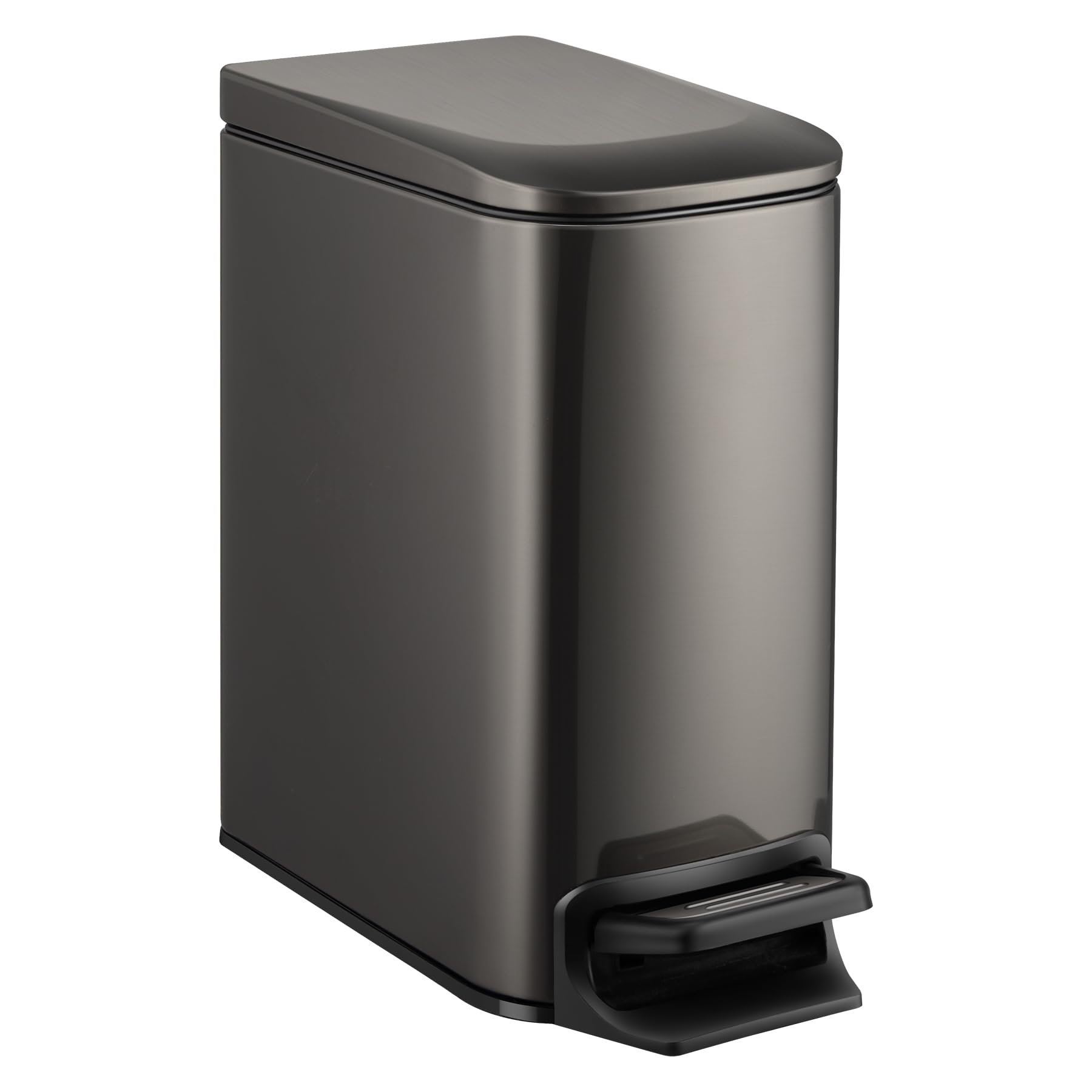 SEASONAL COLLECTIONS, LLC Slim Bathroom Trash Can With Lid Soft Close ...