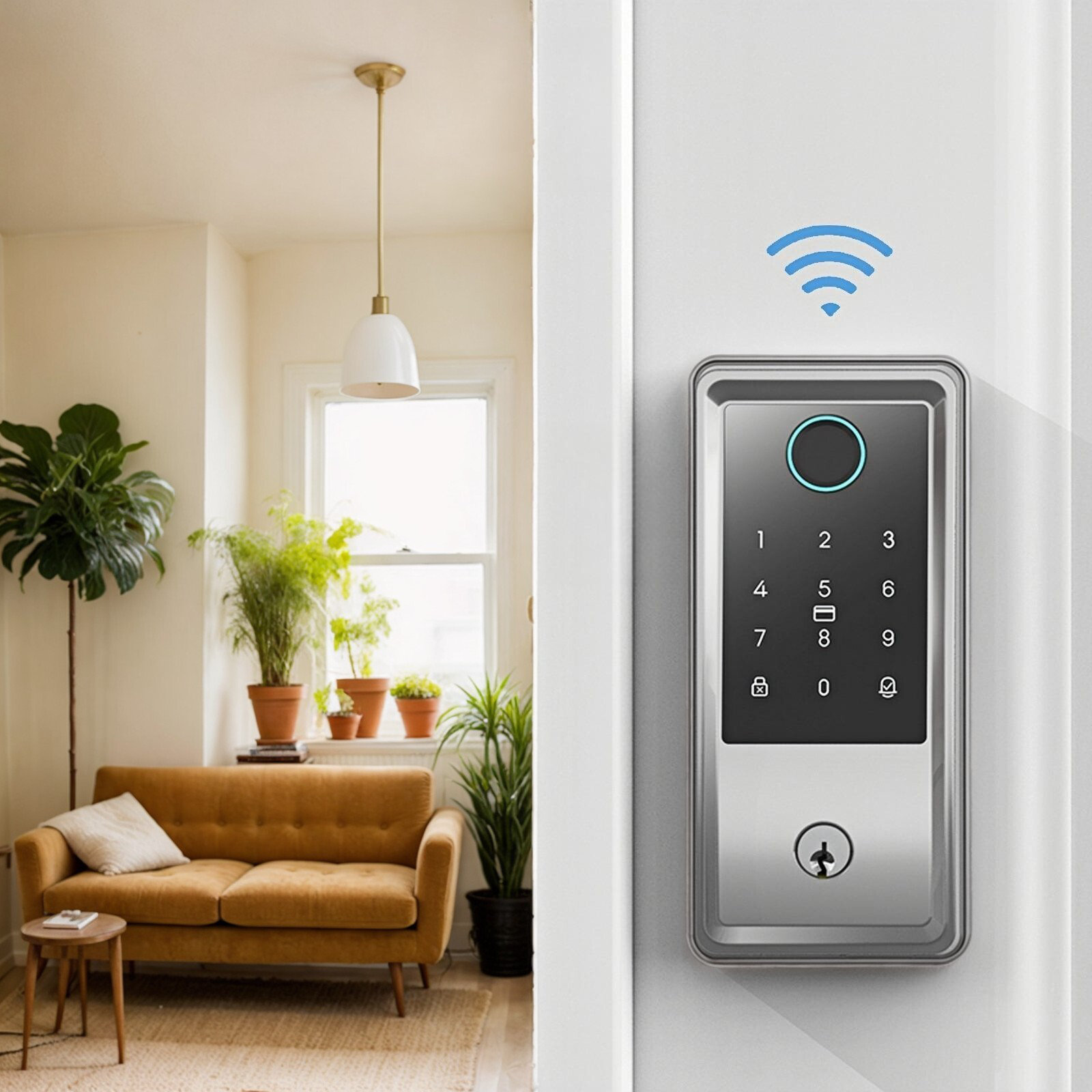 TOOLUCK WiFi-Enabled Fingerprint Smart Lock - 6-in-1 Keyless Entry Door ...