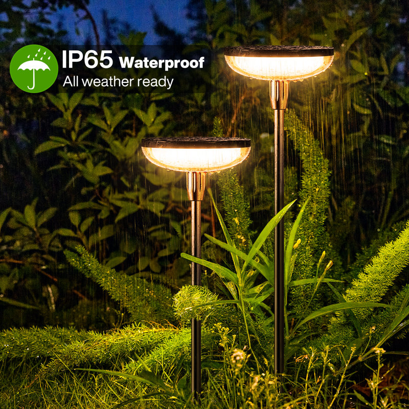 WdtPro Solar Lights Outdoor Garden, 31" Tall Solar Pathway Lights ...