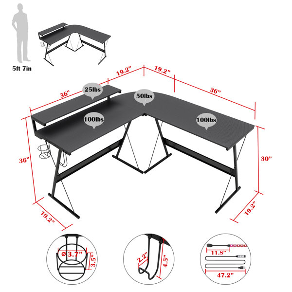 Blue Elephant L-Shape Computer Desk & Reviews | Wayfair.co.uk