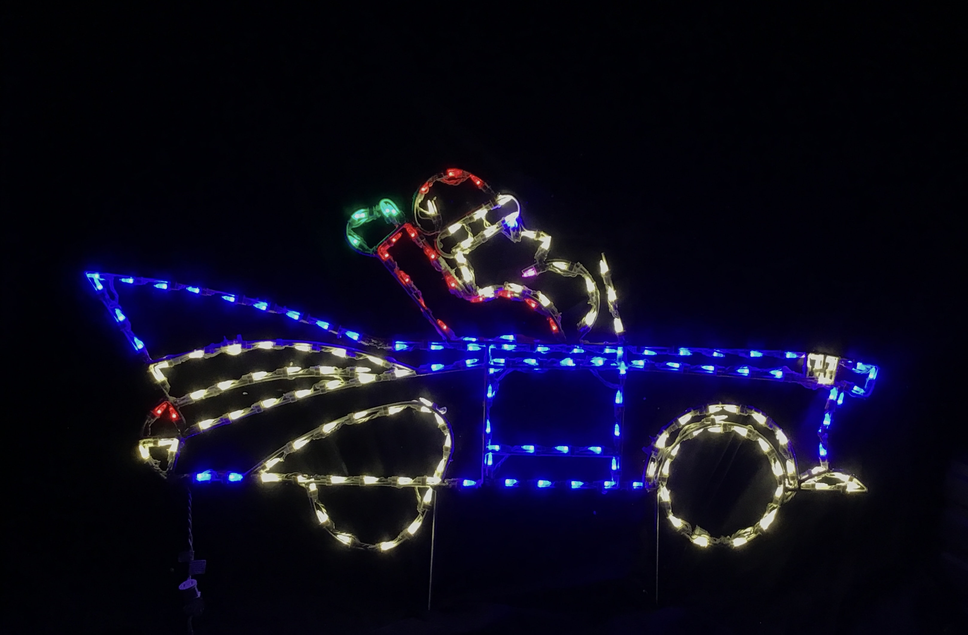 Lori's Lighted D'Lites Santa Chevy Christmas Holiday Lighted Display ...