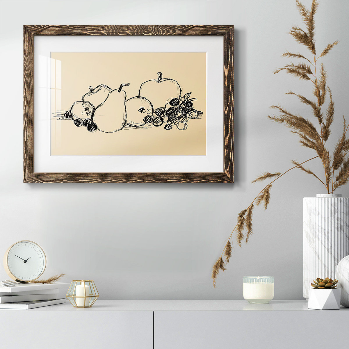Red Barrel Studio® Graphite Fruit II Framed On Paper Print | Wayfair