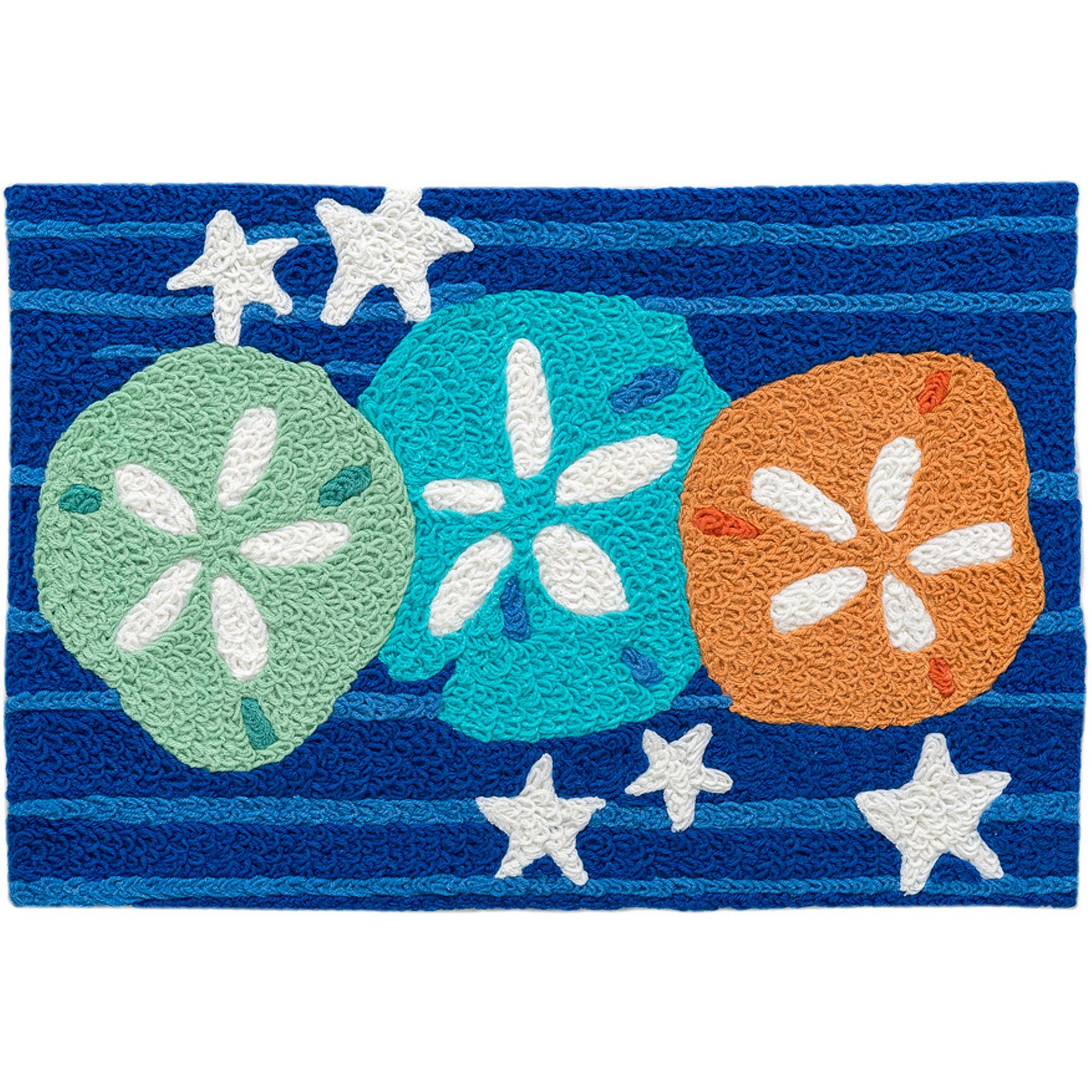 Dakota Fields Multi-Colored Sand Dollars Accent Washable Rug 20" X 30 ...