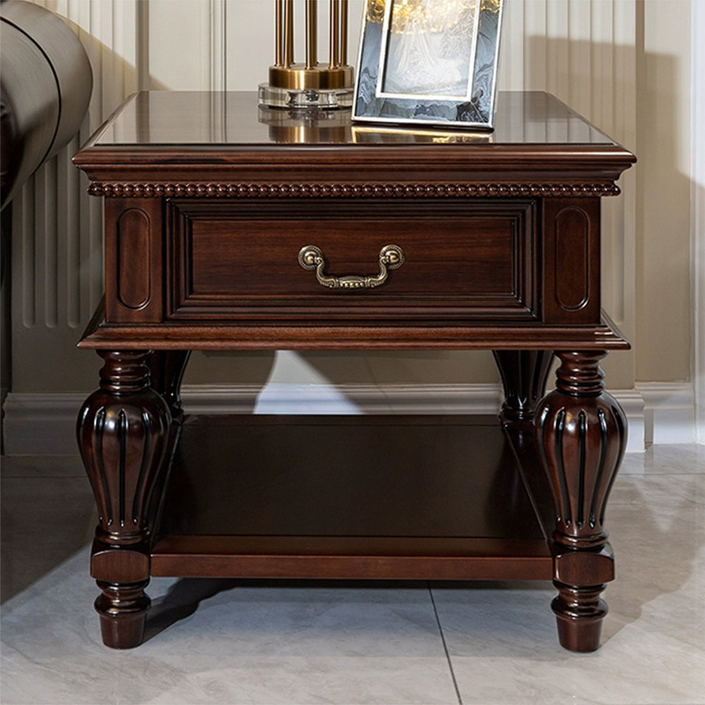 Romero American Vintage Style End Table Solid Wood Coffee Table ...