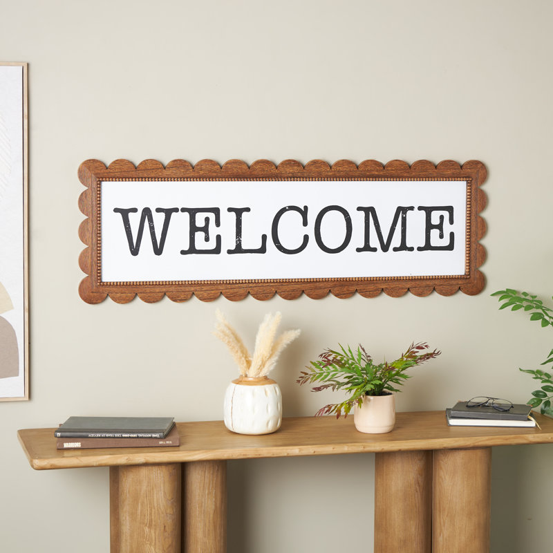Cole & Grey Cole And Grey Wood Handmade Welcome Home Decorative Sign ...