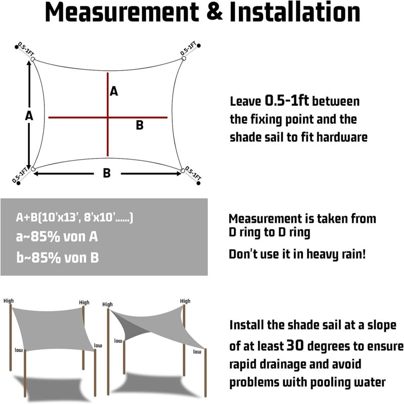 LOVE STORY Waterproof Rectangle Shade Sail & Reviews | Wayfair