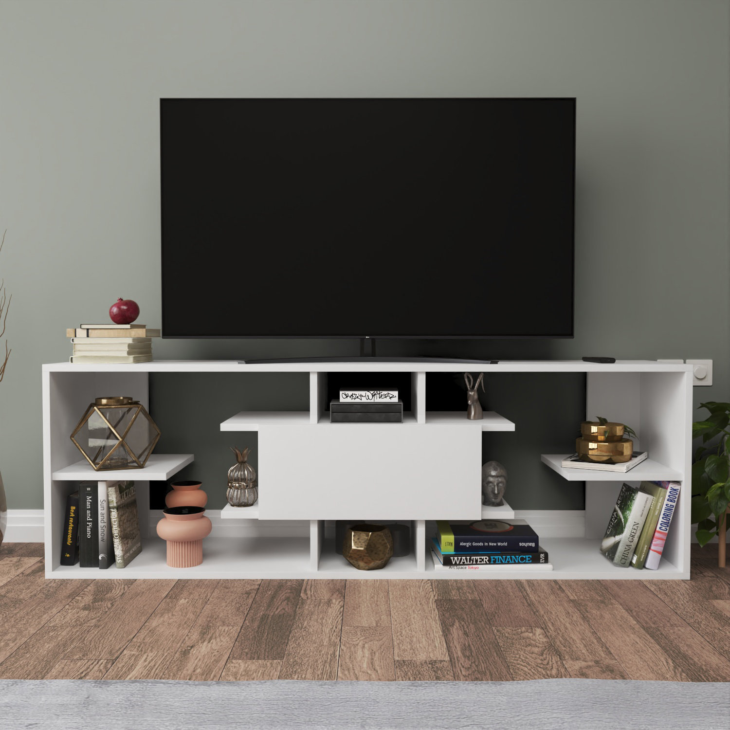 Wrought Studio™ Dacorey TV Stand for TVs up to 78" & Reviews | Wayfair