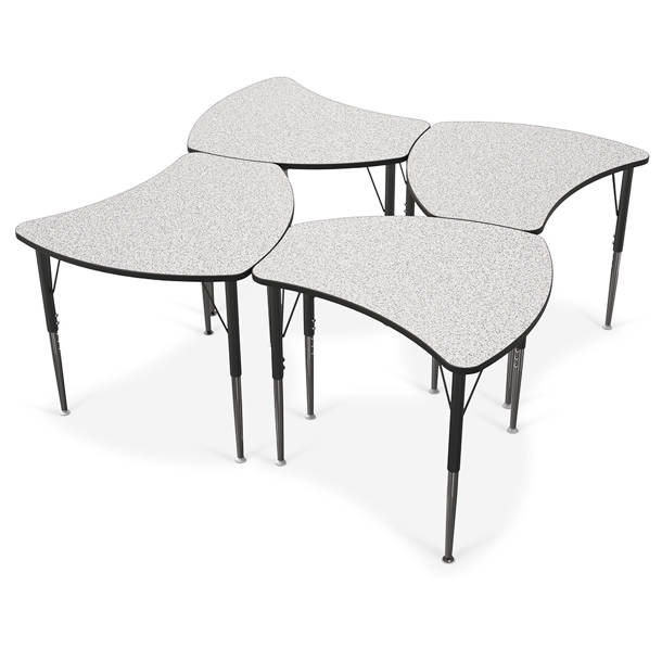 Learniture Academic Stacking Classroom Chair with Wheels ( Set of 4 ...