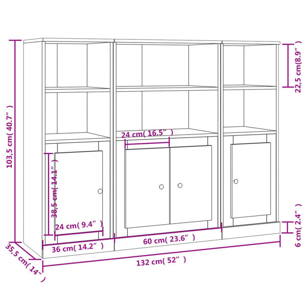 Latitude Run Ilgaz 35.5 Cm Wide Highboard | Wayfair.co.uk