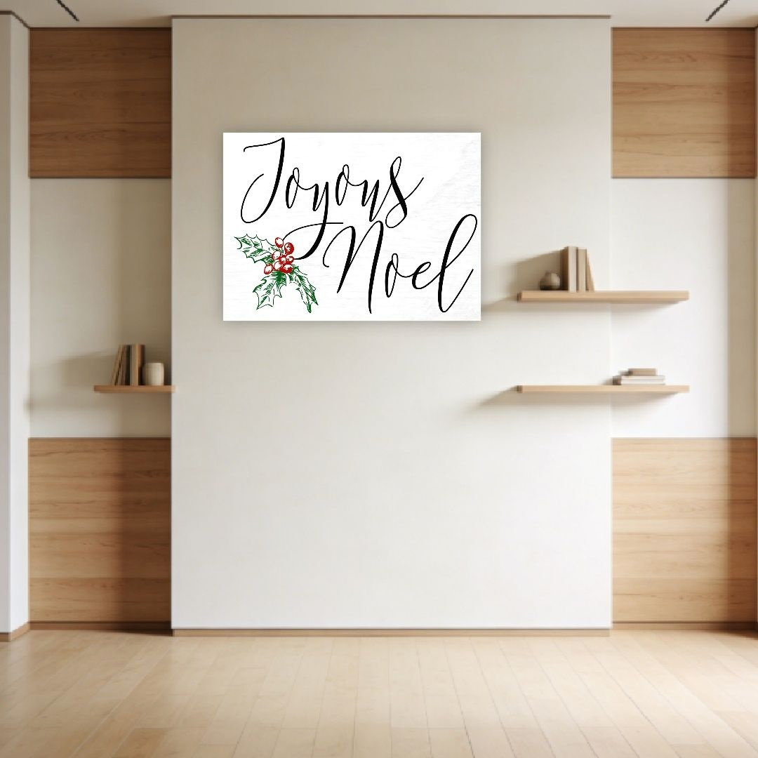 Ophelia & Co. Joyous Noel Christmas Theme, Unframed Wall Art, 24"L X 36 ...