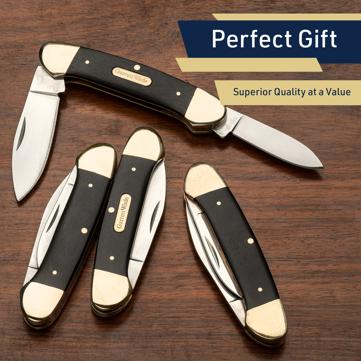 Kings County Tools Small Pocket Knife - 2-Blade Folding Knife With ...