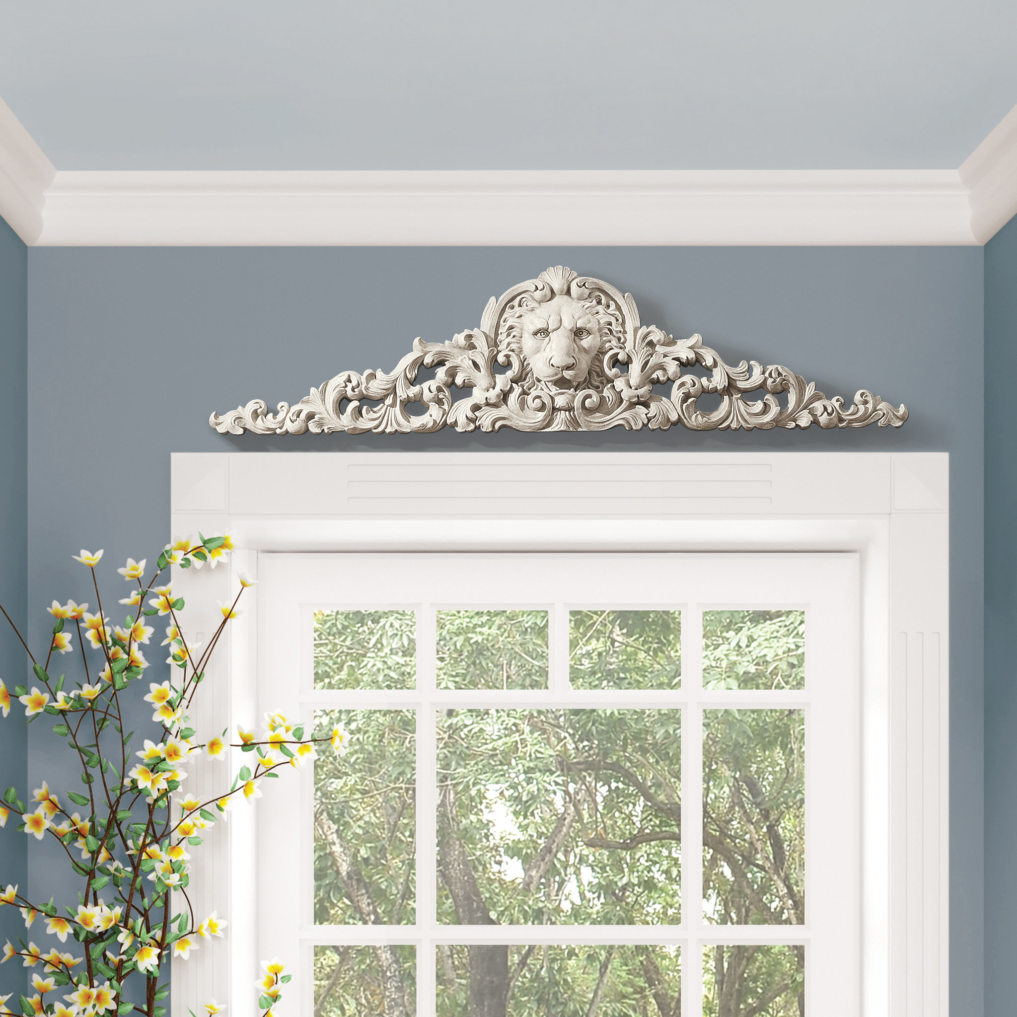 Design Toscano Remoulage Lion Pediment Wall Sculpture & Reviews ...