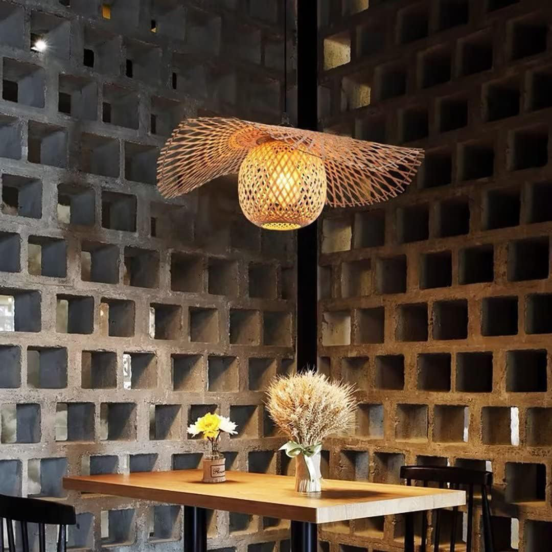 Bay Isle Home™ Handwoven Bamboo Pendant Light Simple Hat Bamboo Pendant ...