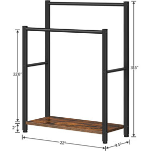 Red Barrel Studio® Freestanding Towel Rack, 2 Tier Blanket Ladder ...