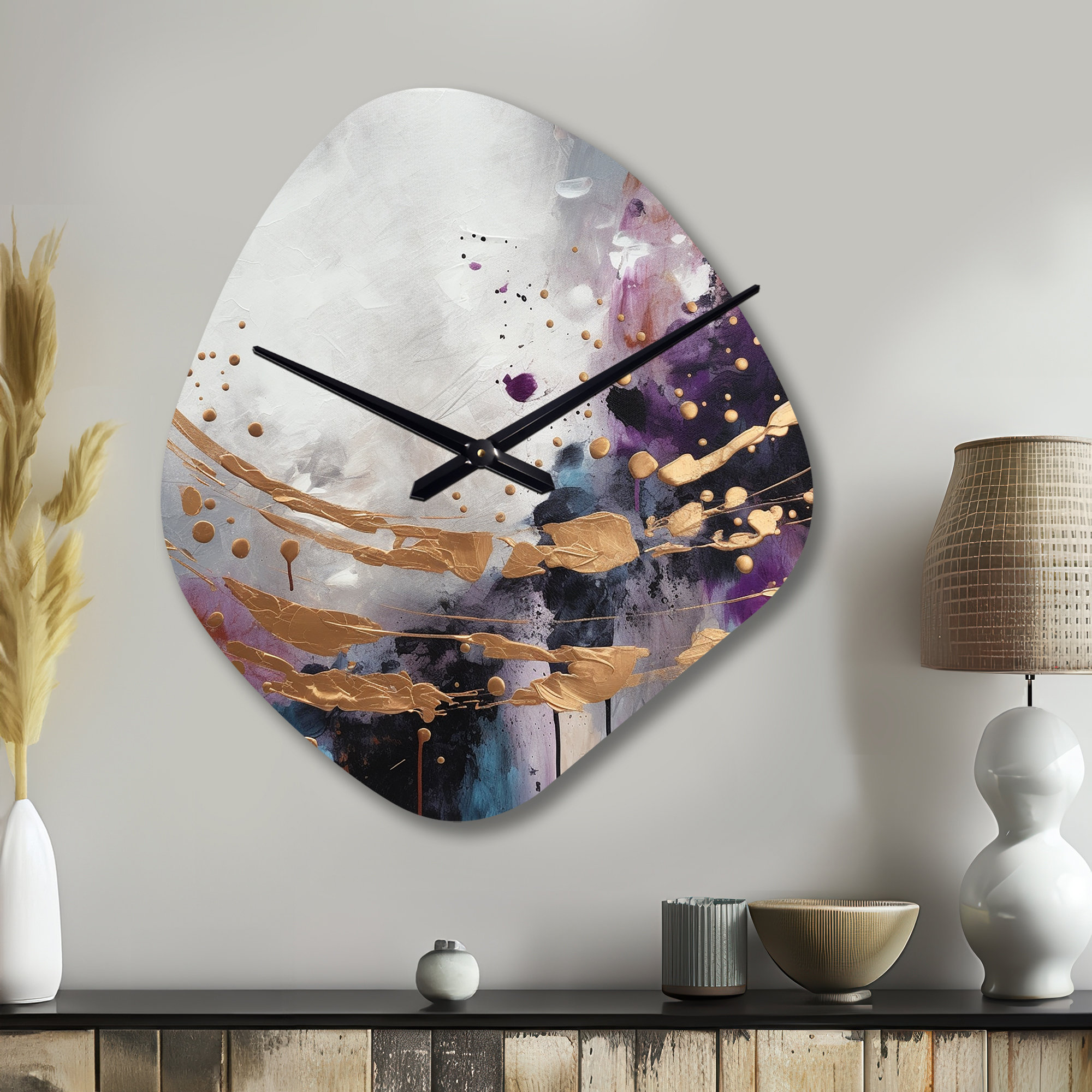 Design Art Bold Circles And Marble Fusion IV - Irregular Shape Modern ...