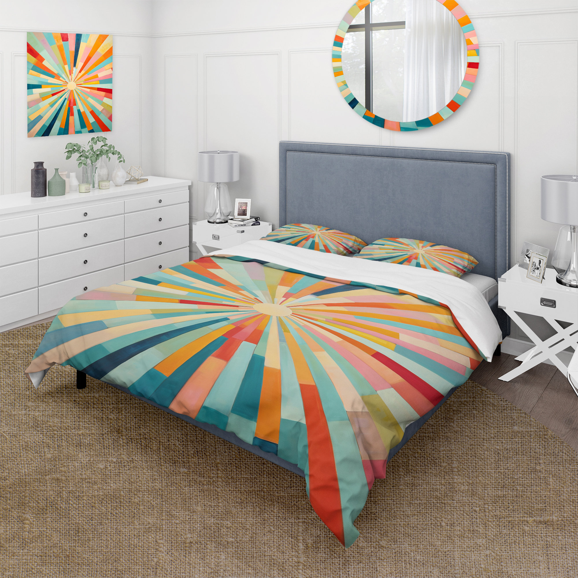 Design Art Colorful Mid Century Optical Serenade III - Abstract ...