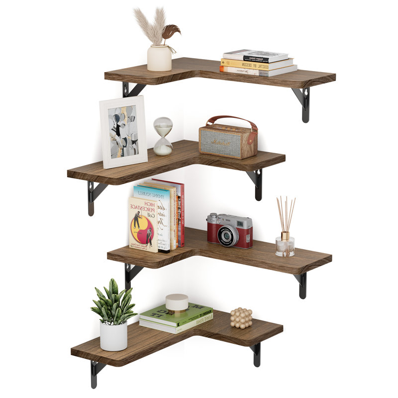 17 Stories Tilia 4 Piece L-Shaped Corner Shelf & Reviews | Wayfair