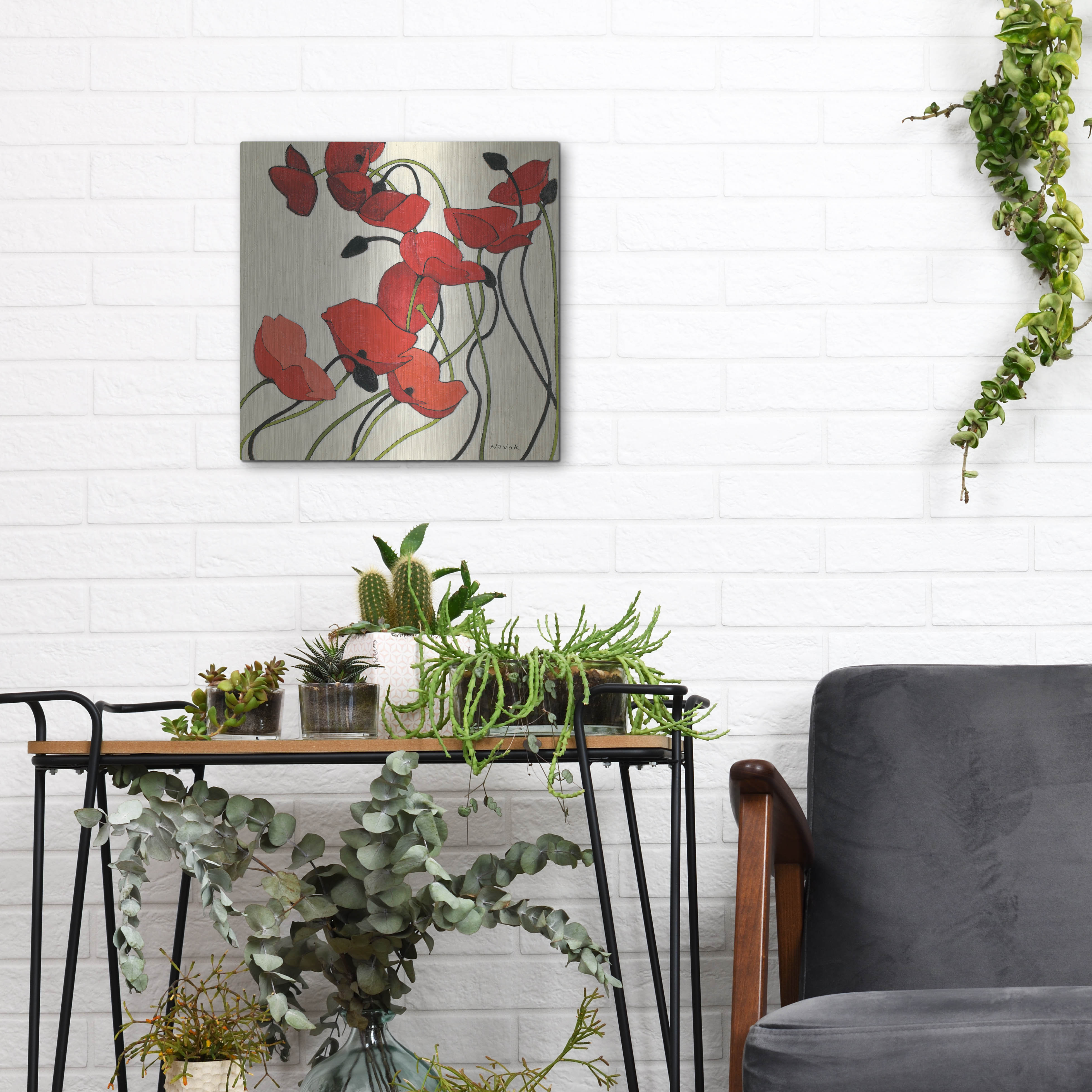 Winston Porter Poppies And Cream 2' by Shirley Novak Metal Wall Art ...