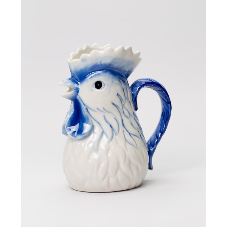 August Grove® Dutch Blue Rooster Pitcher - Wayfair Canada