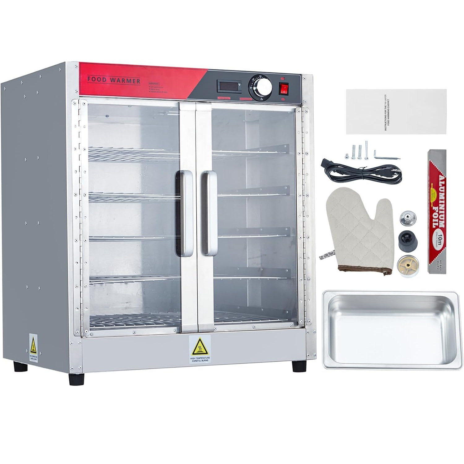 17 Stories Commercial Hot Box Food Warmer Cabinet, 5-tier Insulated ...