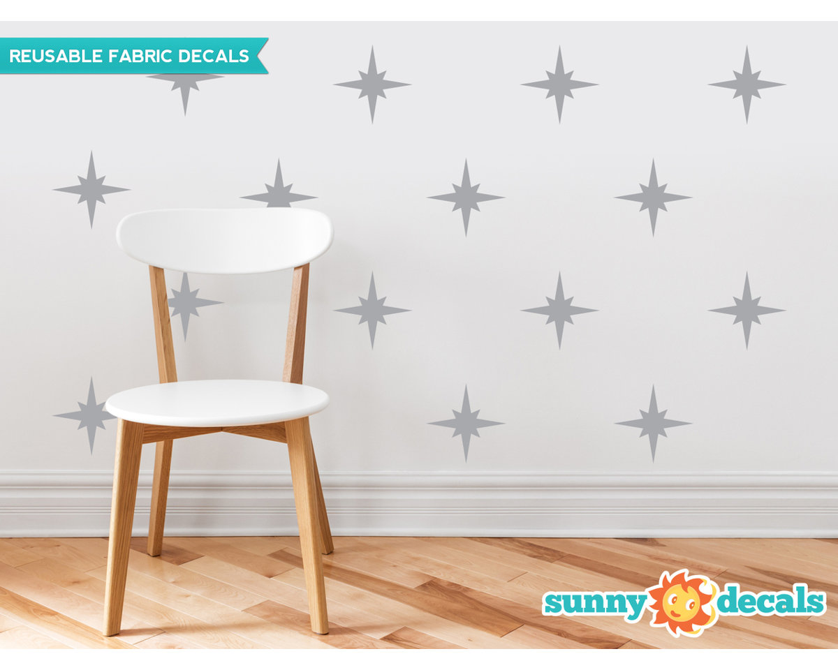 Zoomie Kids Schroeder Retro Stars Fabric Wall Decal & Reviews | Wayfair