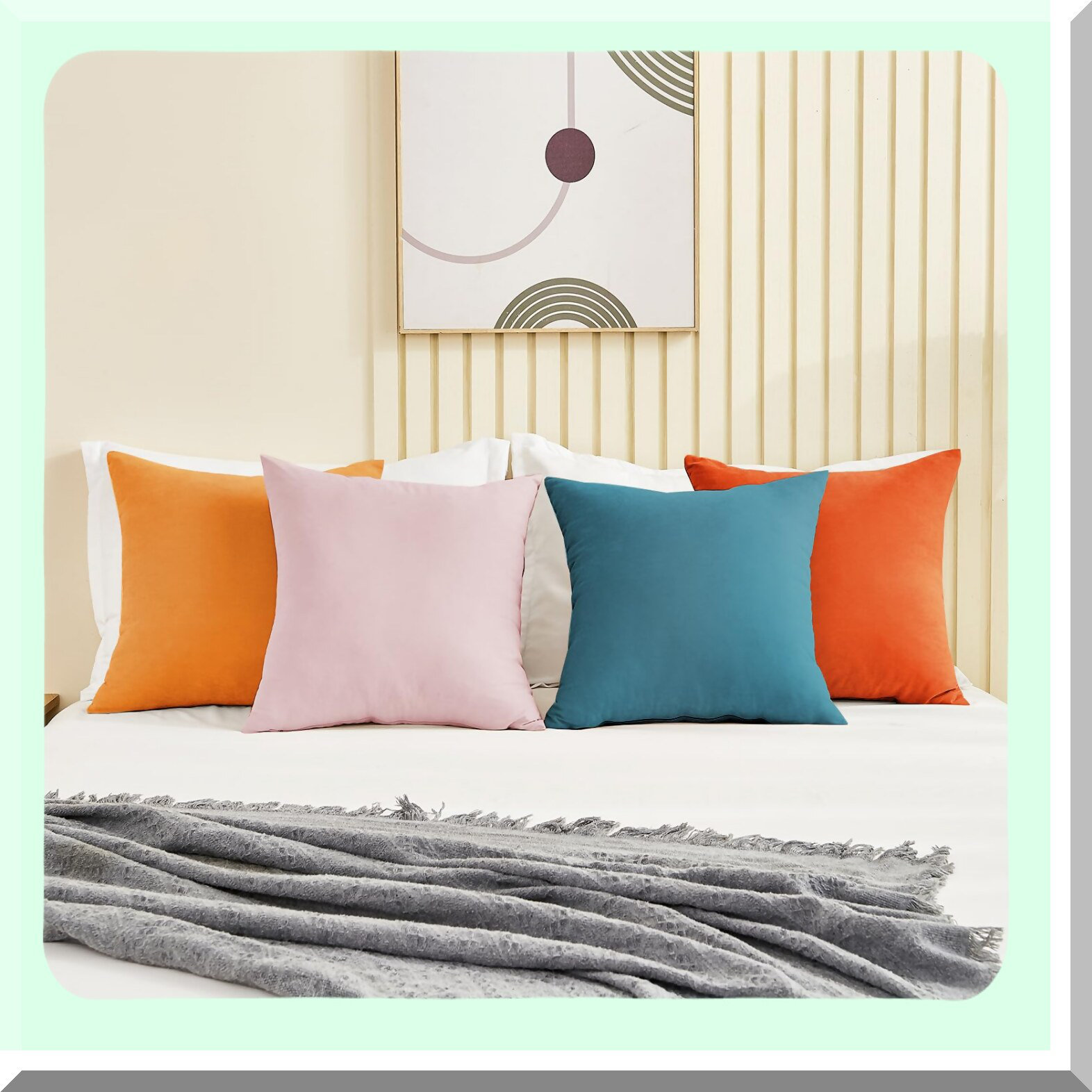 BRBCA Boho Chic Pillow Cover Set - Throw Pillows - Soft Square ...