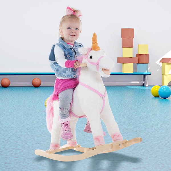 Happy Trails Unicorn Plush Rocking Horse & Reviews | Wayfair