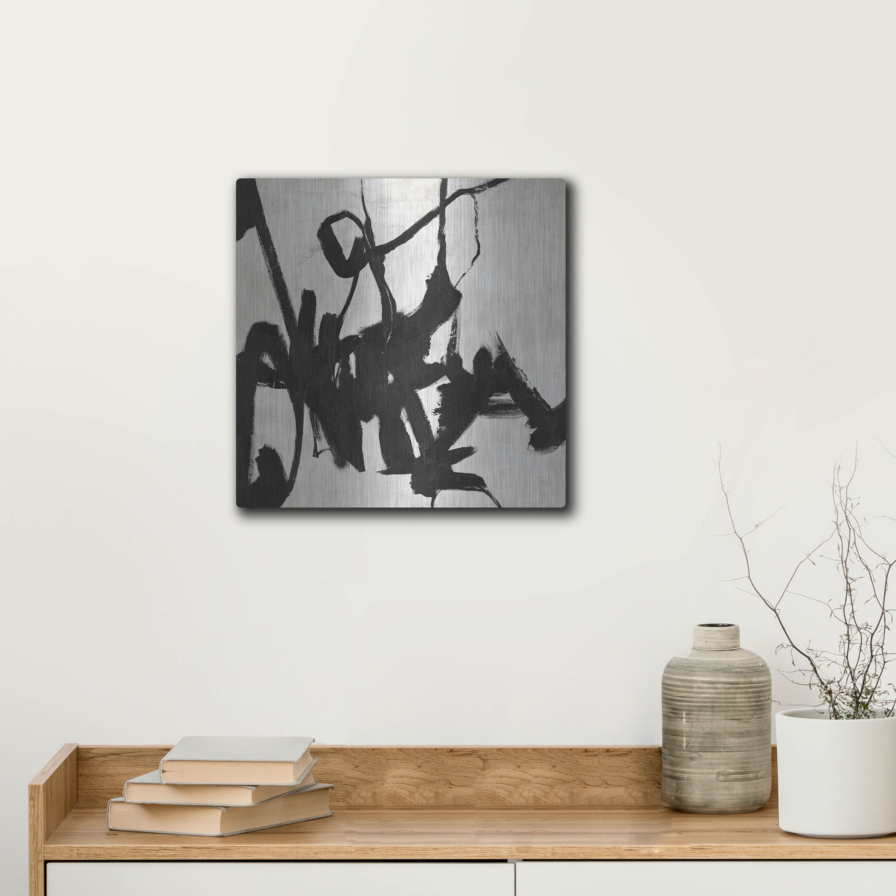 Wrought Studio 'Playblack 1' by Sheila Golden Metal Wall Art - Wayfair ...