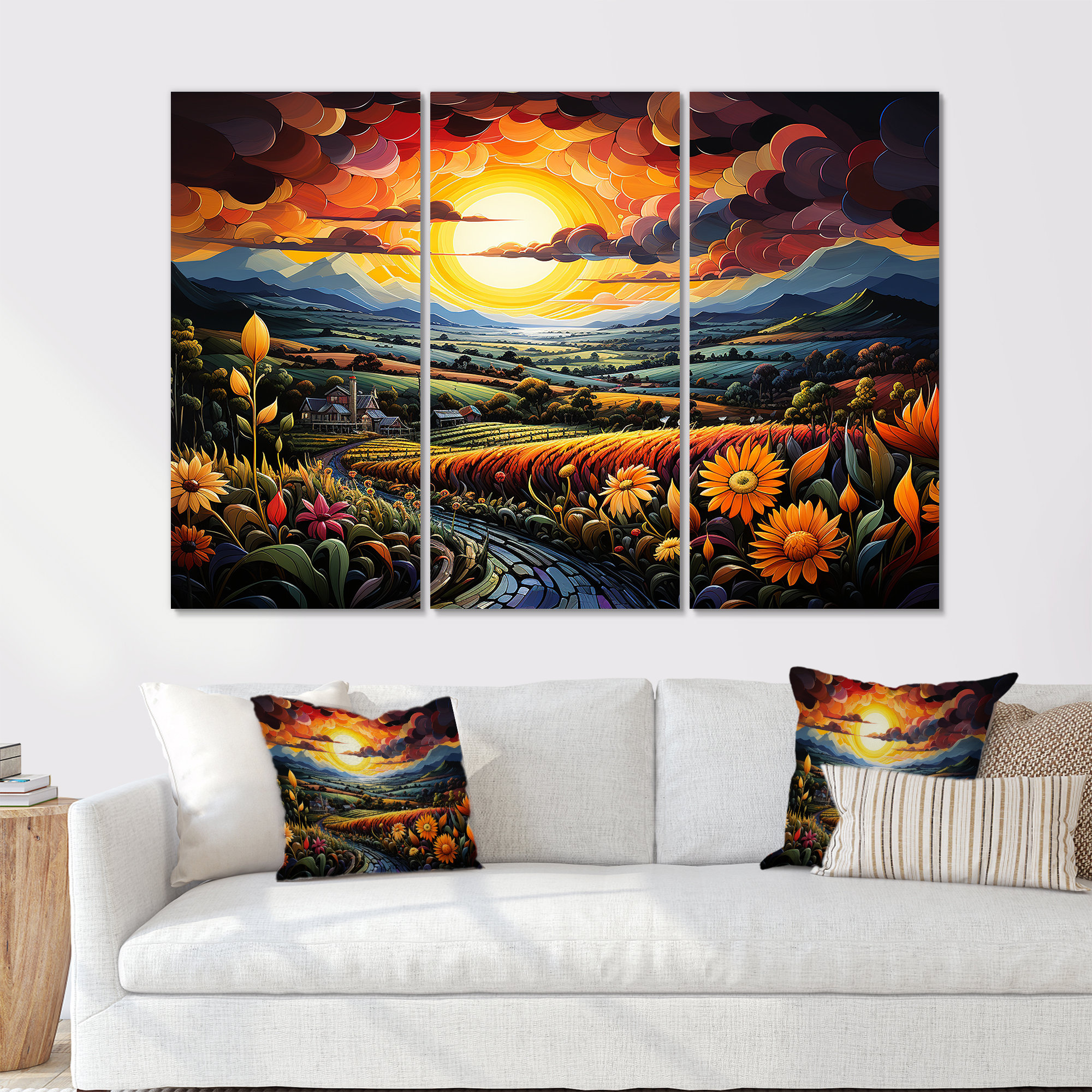August Grove® Whimsical Magical Fields - Farm Wall Art Set | Wayfair