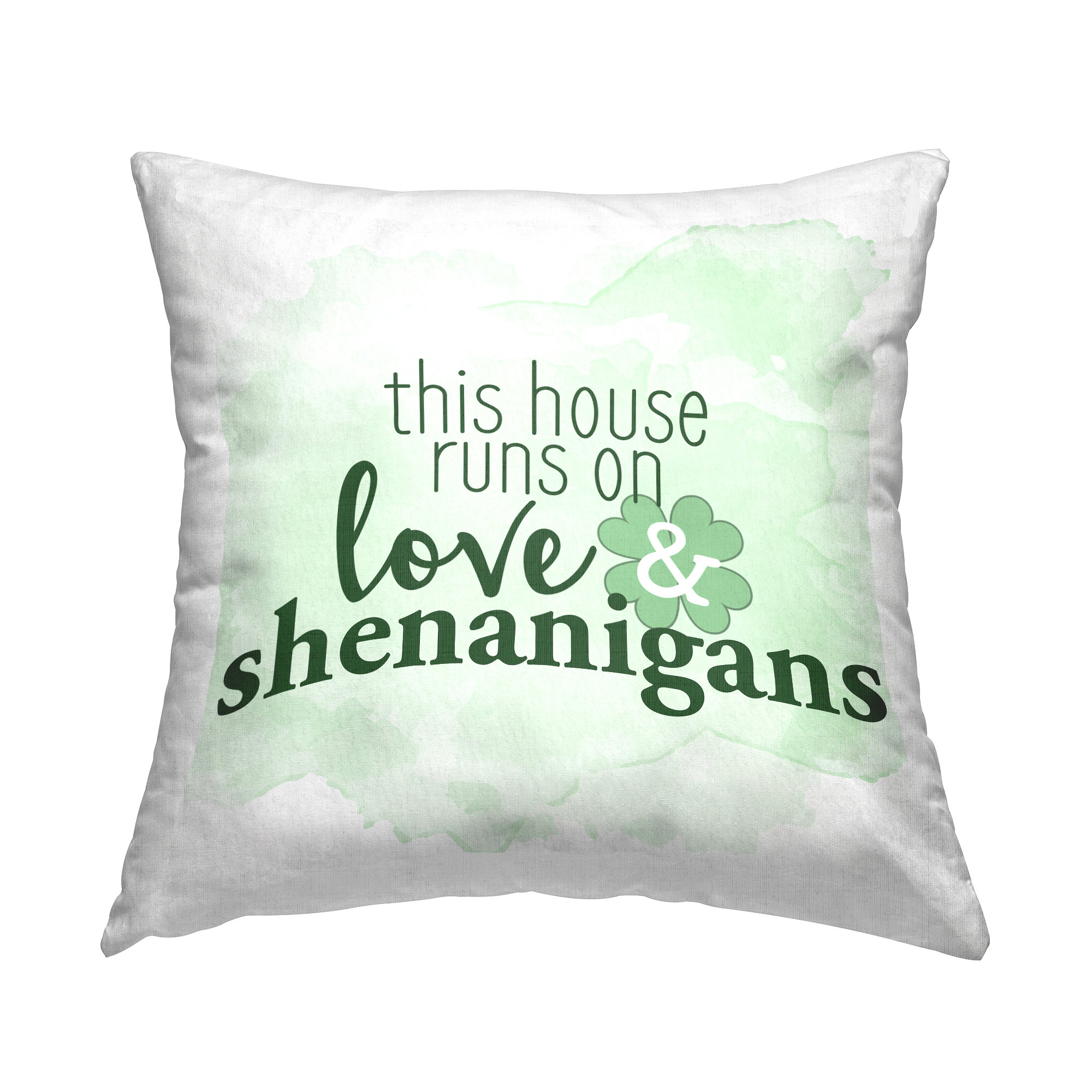 Stupell Industries This House Love & Shenanigans Shamrock Printed Throw ...