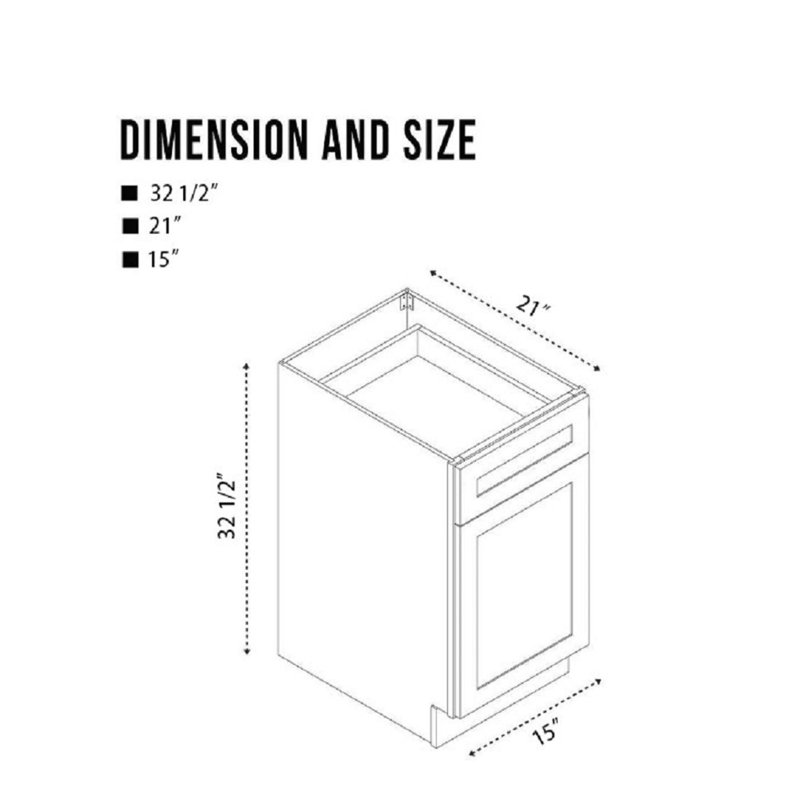 Home Beyond 15'' Free-Standing Single Bathroom Vanity Base only ...