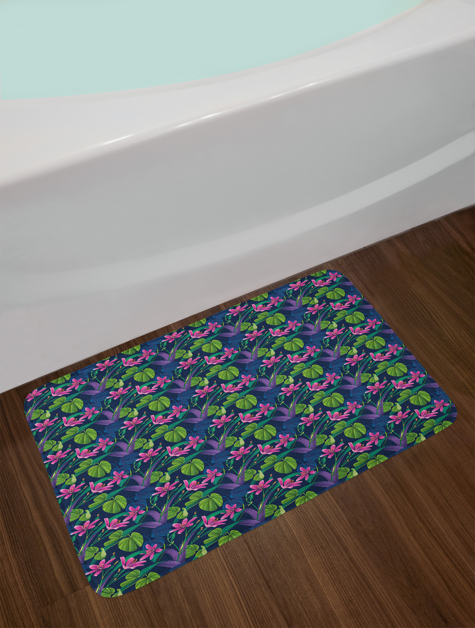 East Urban Home Exotic Plush Bath Mat, Brazilian Rainforest Summer, 30. ...