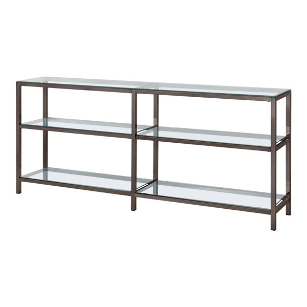 17 Stories 55-inch 2-shelf Console Bookcases Black Nickel | Wayfair