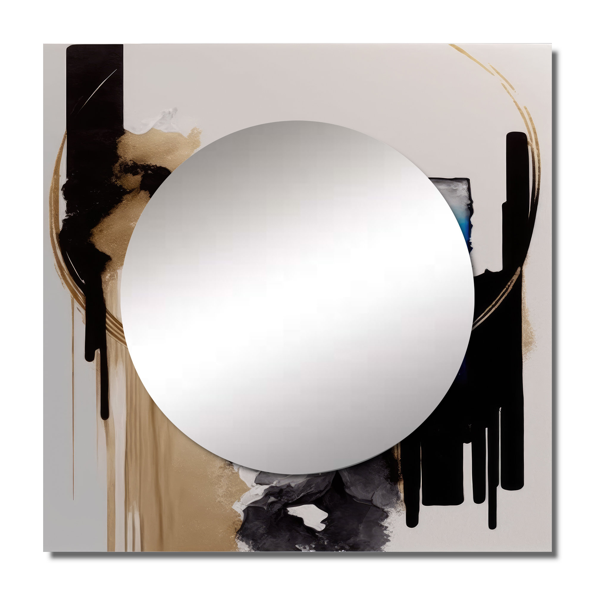 East Urban Home Delwayne - Modern Large Square Mirror Wall Decor For ...