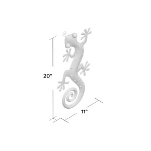 Wrought Studio™ Traditional Iron Gecko Wall Décor & Reviews | Wayfair