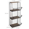 17 Stories 3 Tier Wall Mounted Metal Wire Shelving Rack | Wayfair