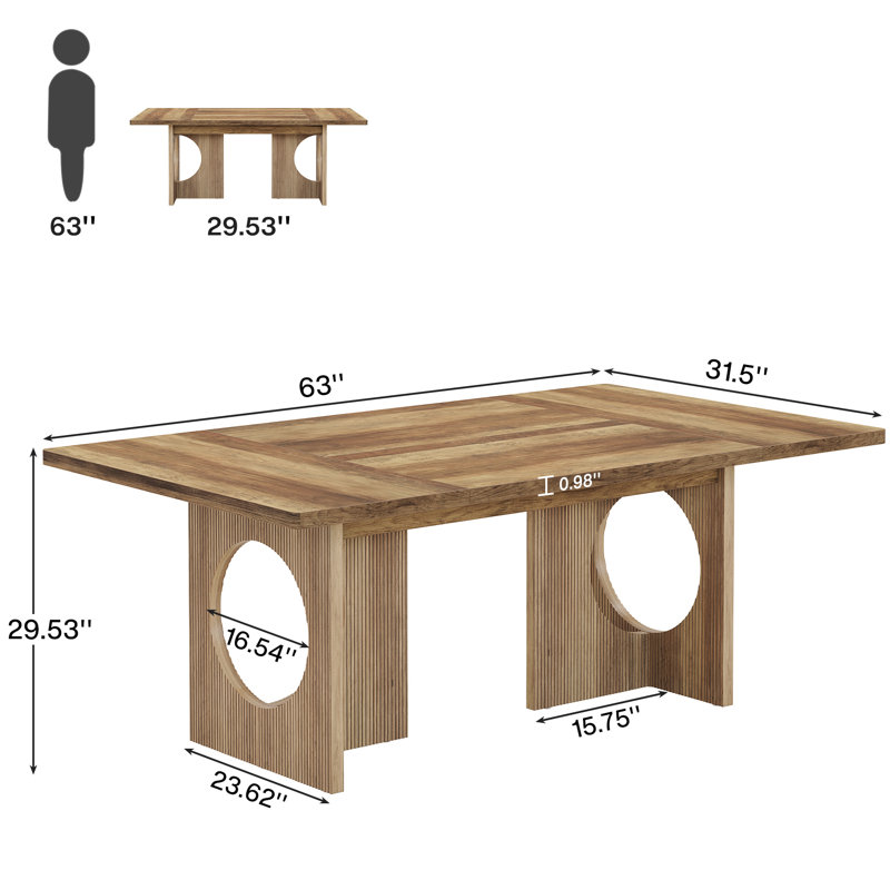 Millwood Pines 63-Inch Executive Computer Desk | Wayfair
