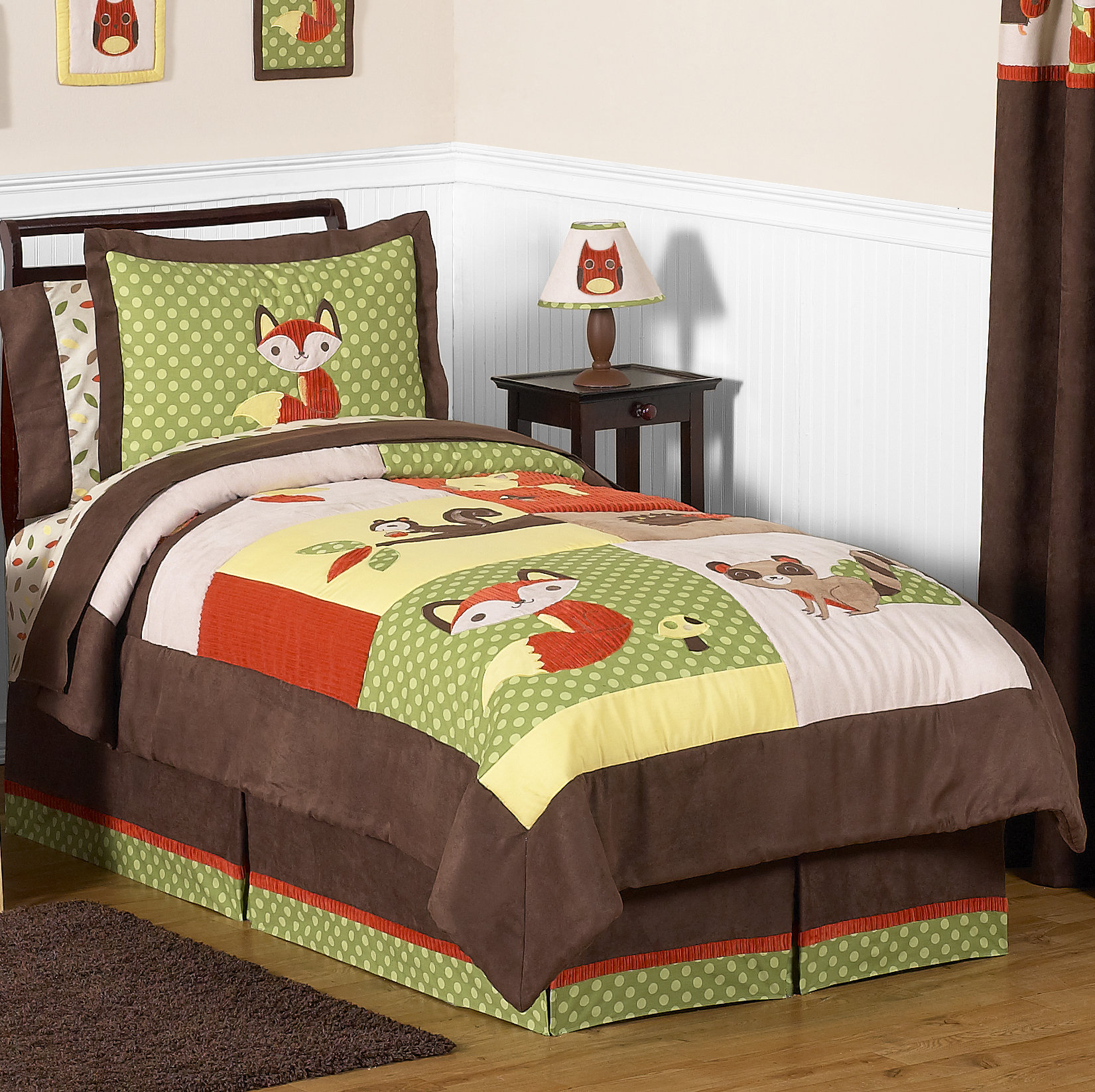 Sweet Jojo Designs Forest Friends 4 Piece Twin Comforter Set & Reviews ...