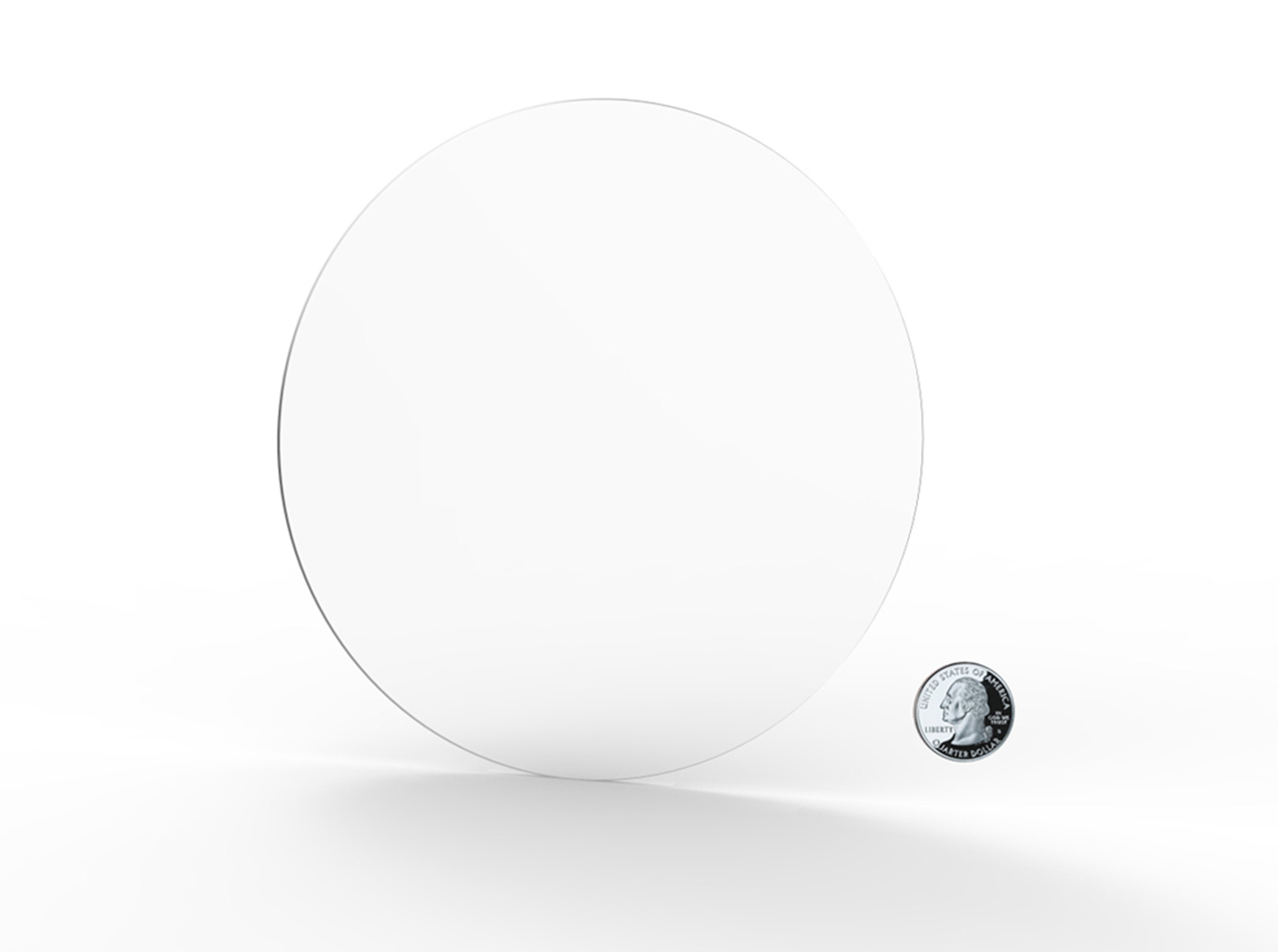 FixtureDisplays Clear Acrylic Plexiglass Lucite Circle Round Disc | Wayfair