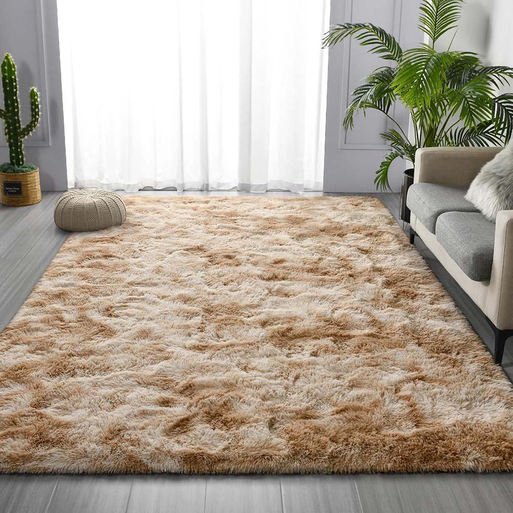 Everly Quinn Tie-Dyed Plush Fuzzy Rugs For Living Room, Ultra Soft ...