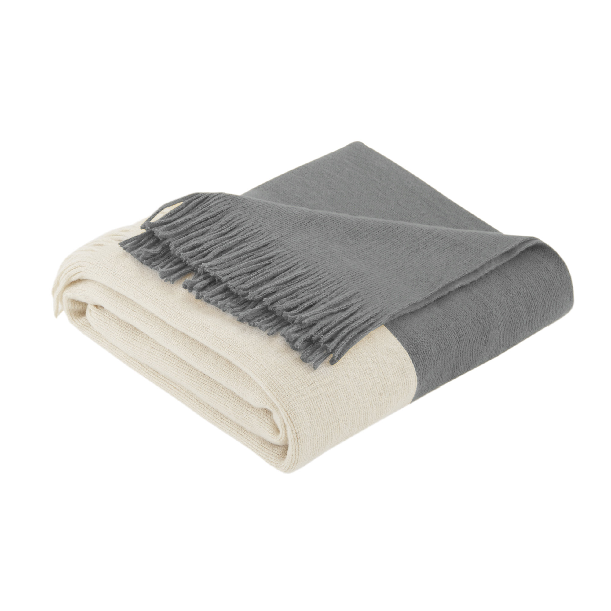 AllModern Linea Color Block Faux Cashmere Throw & Reviews | Wayfair