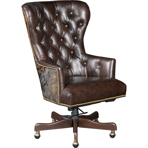 Genuine Leather Office Chairs You'll Love | Wayfair