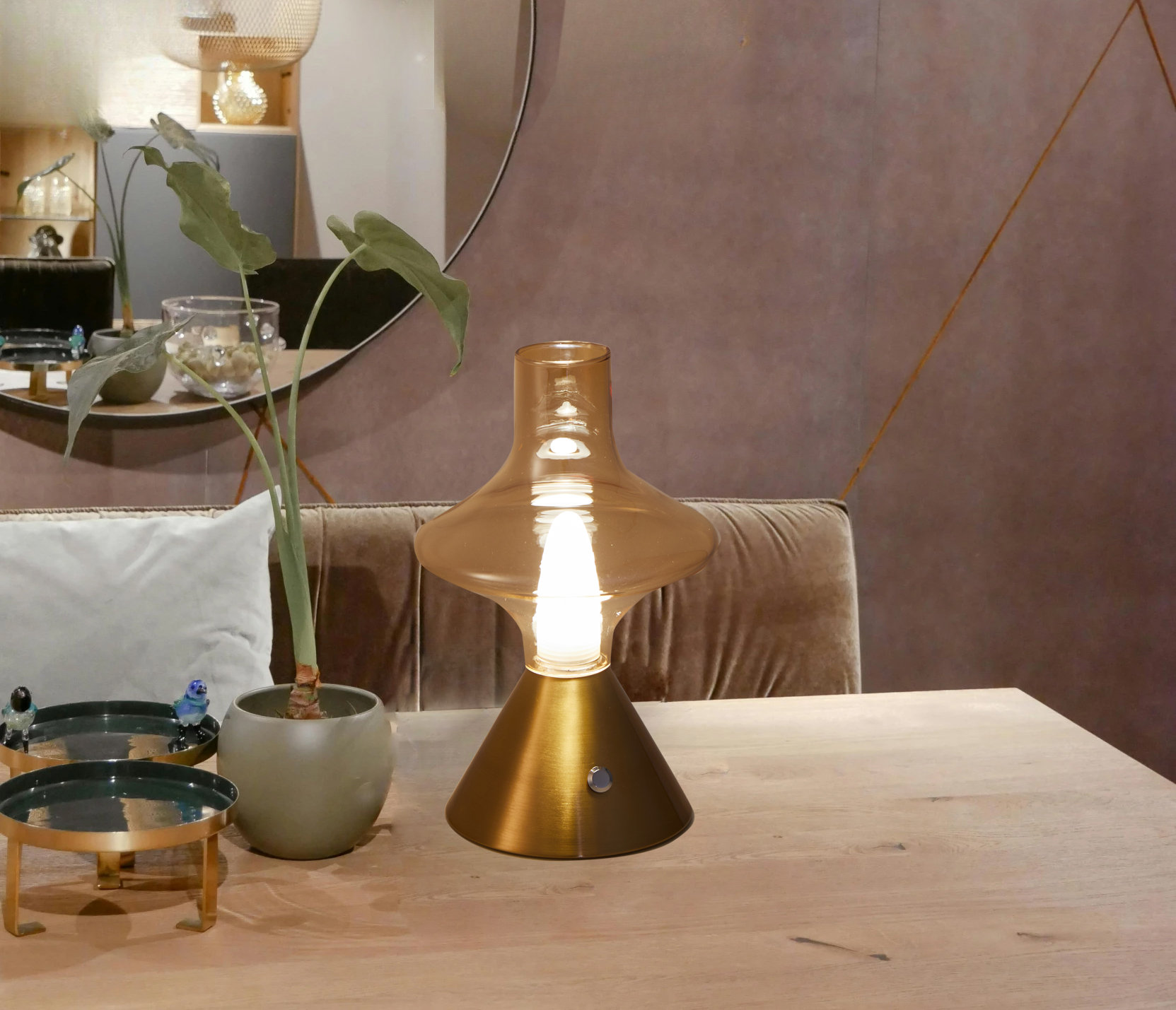 Mercer41 Retro Rechargeable Dimming Touch Cordless Led Table Lamp ...