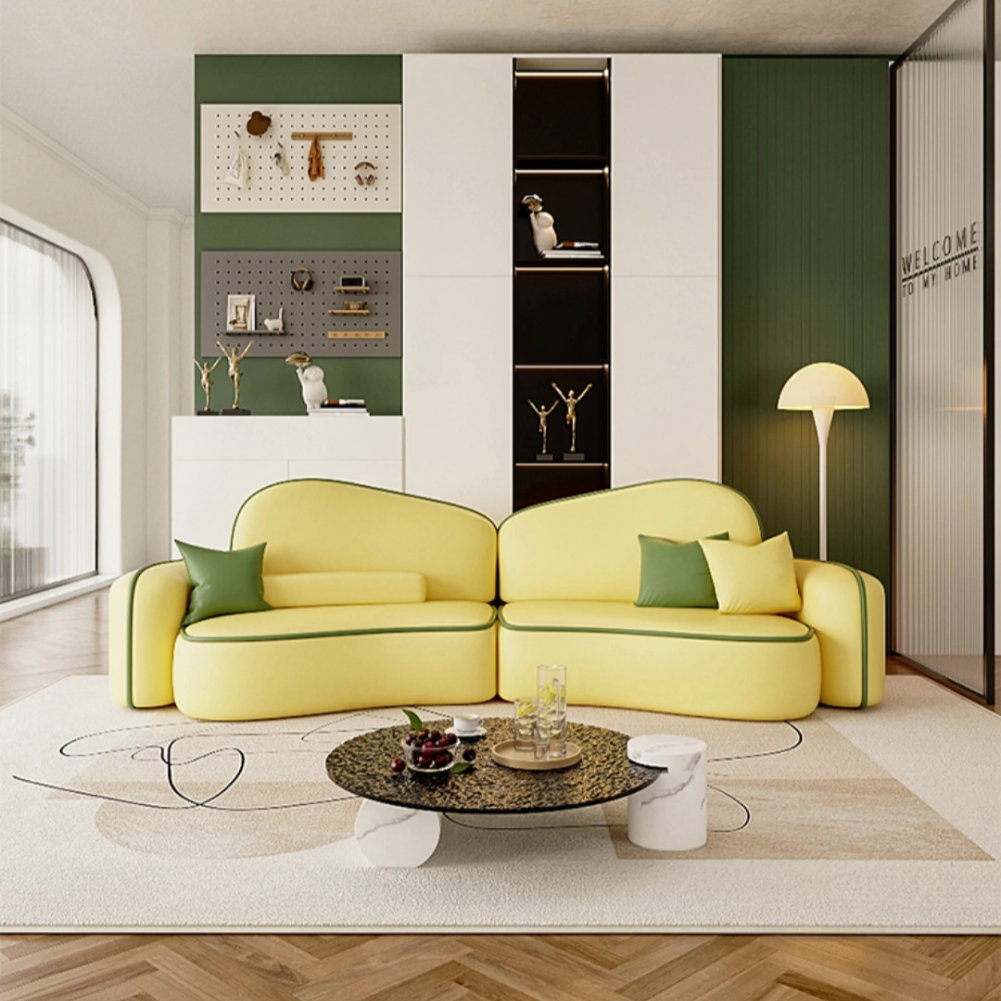 Walkoly Modern Simple Light Luxury Curved Sofa | Wayfair